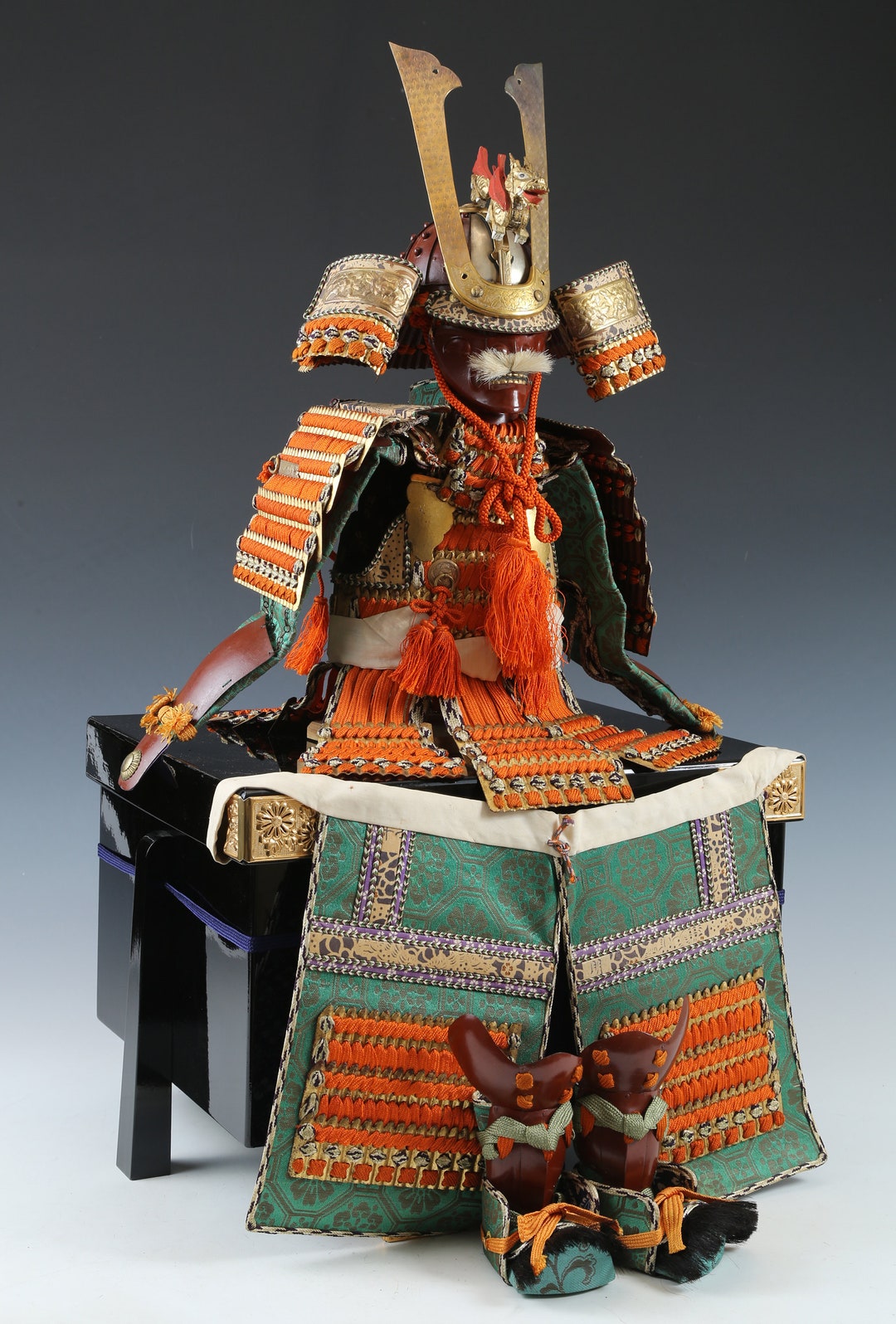Japanese Beautiful Vintage Samurai Figure Doll -early Showa Classical ...