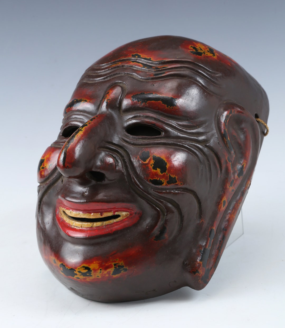 Vintage Plaster Noh Mask Plaque -ancient Musician's Mask- Old Showa ...