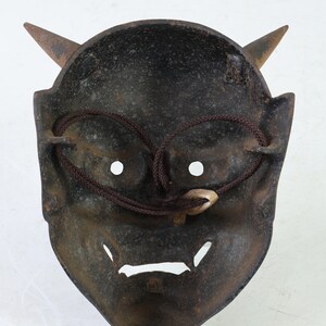 Japanese Old Vintage Iron Noh Mask Hannya 般若 jealousy Woman Tsushima ...