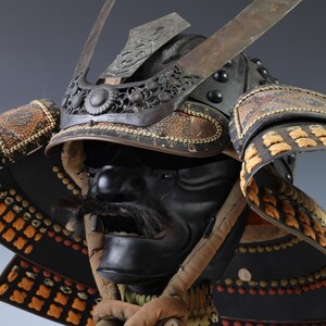 Japanese Old Vintage Samurai Wearable Kabuto Helmet With a Mask ...