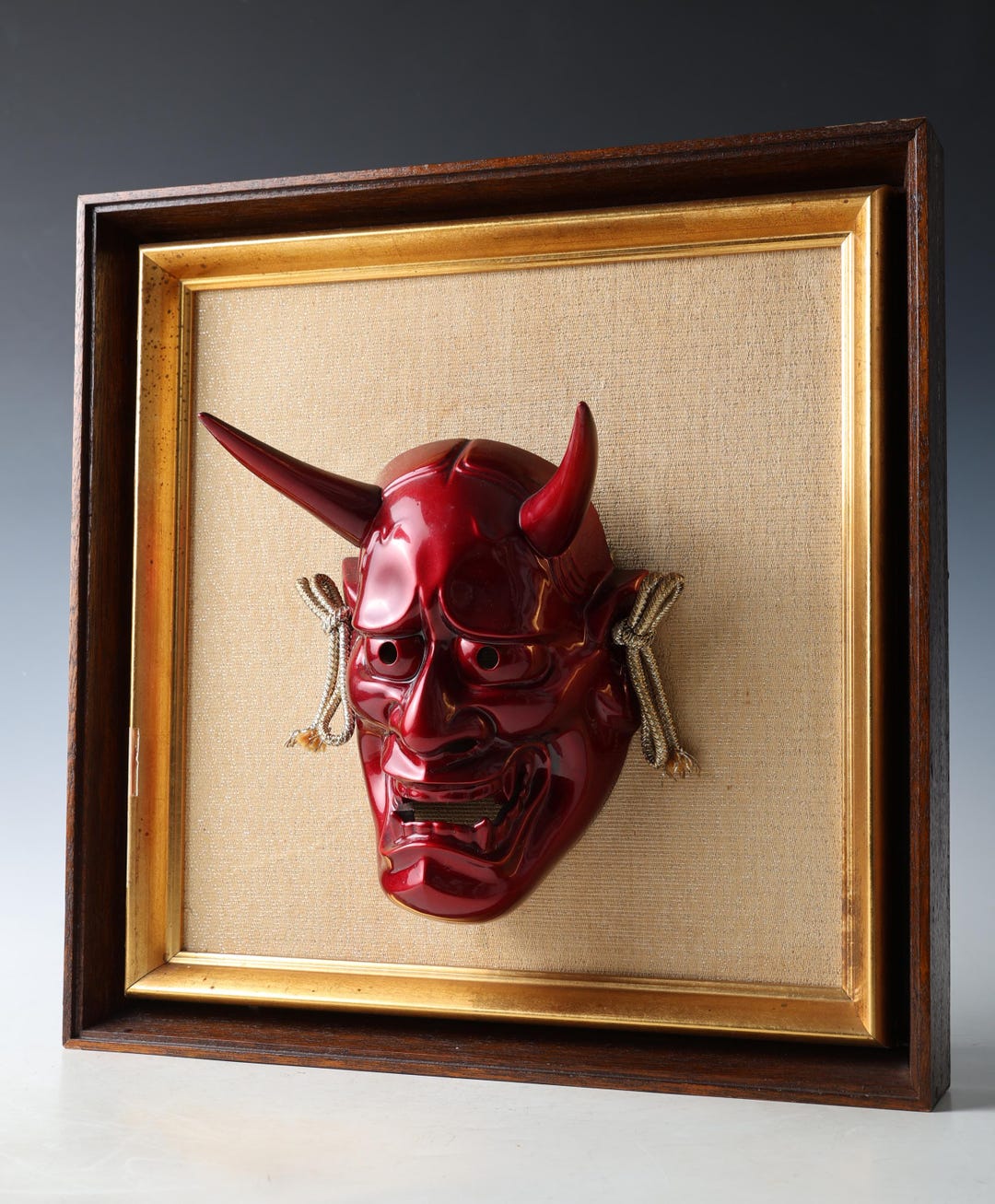 Japanese Ceramic Noh Mask Hannya -jealousy Woman- 般若 With Beautiful ...