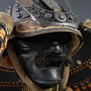 Japanese Old Vintage Samurai Wearable Kabuto Helmet With a Mask ...