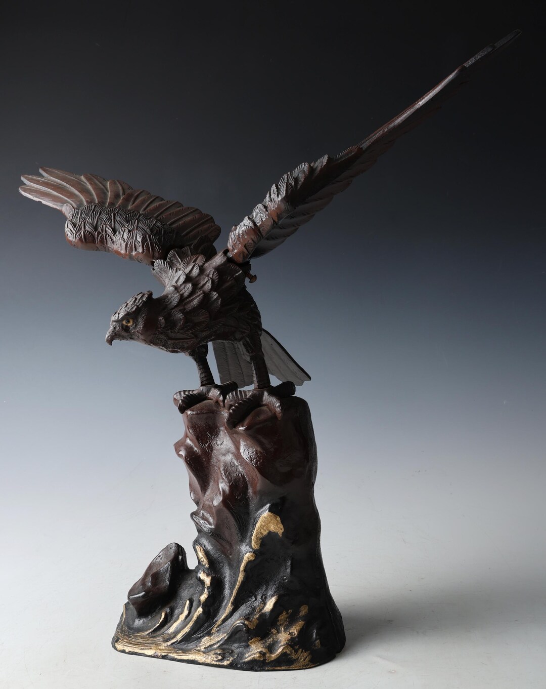 Japanese Bronze Hawk -room Guardian Sculpture- Great Takaoka Product - Etsy