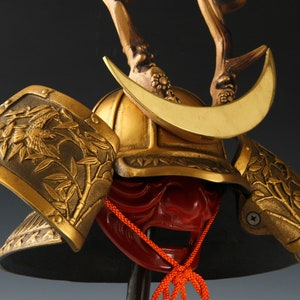 Japanese Samurai Helmet Middle Size shikanosuke Kabuto With a Mask ...