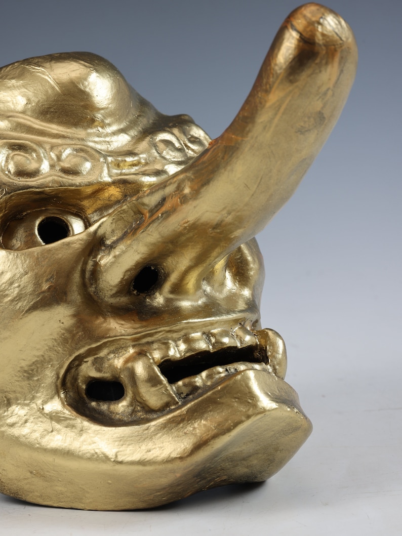 Old Vintage Japanese Paper Clay NOH MASK tengu Braggart - Etsy