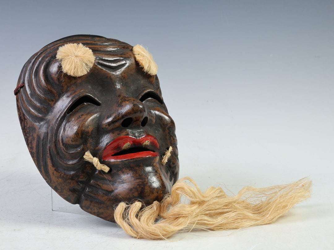 Beautiful Japanese Paper Clay NOH MASK okina Sambas 翁面 三番叟 - Etsy