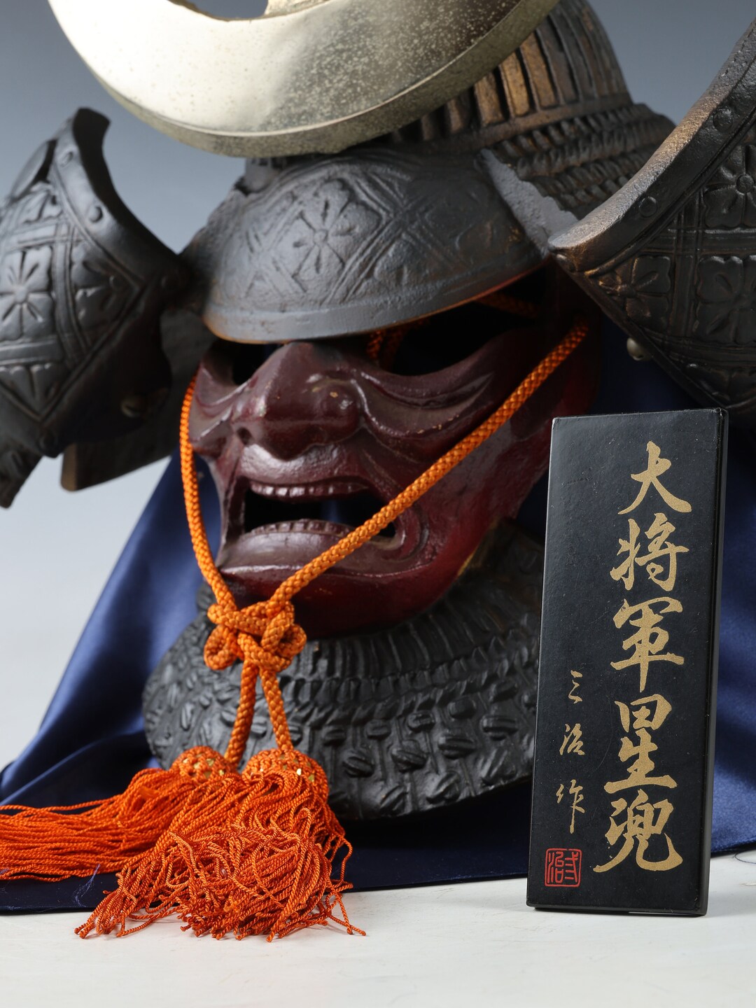Rare Type Japanese Samurai Helmet takeda Shingen Kabuto With a Mask ...