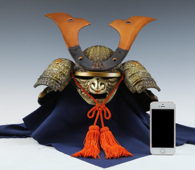 Samurai Helmet minamoto Zuisho Kabuto With a Mask Tsushima - Etsy