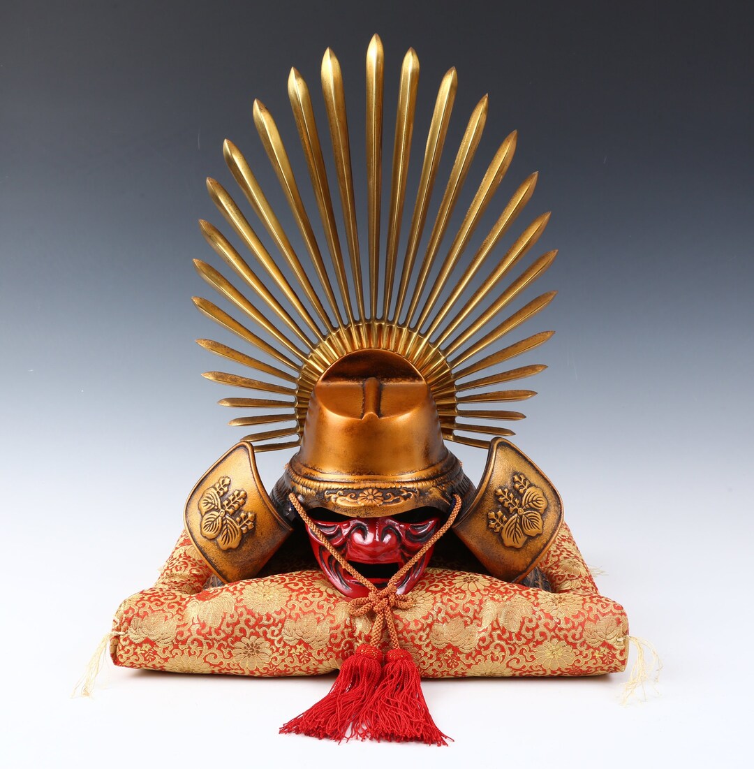 Authentic Japanese Massive Samurai Display Helmet -hideyoshi's Kabuto ...