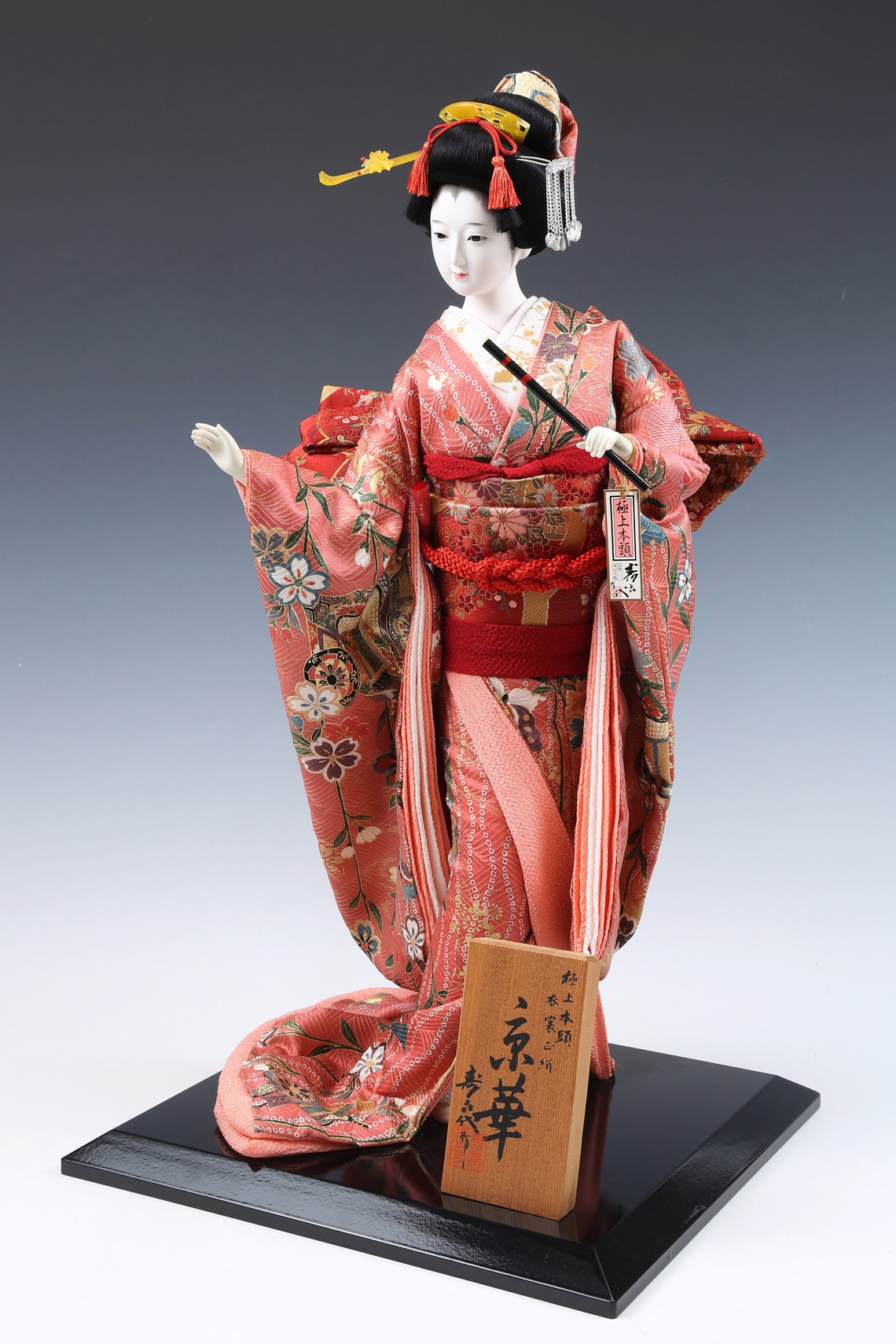 Japanese Beautiful Geisha Doll Kyoto Traditional Flute Style Etsy