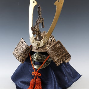 Old Vintage Japanese Samurai Helmet middle Size With a Mask Tsushima - Etsy