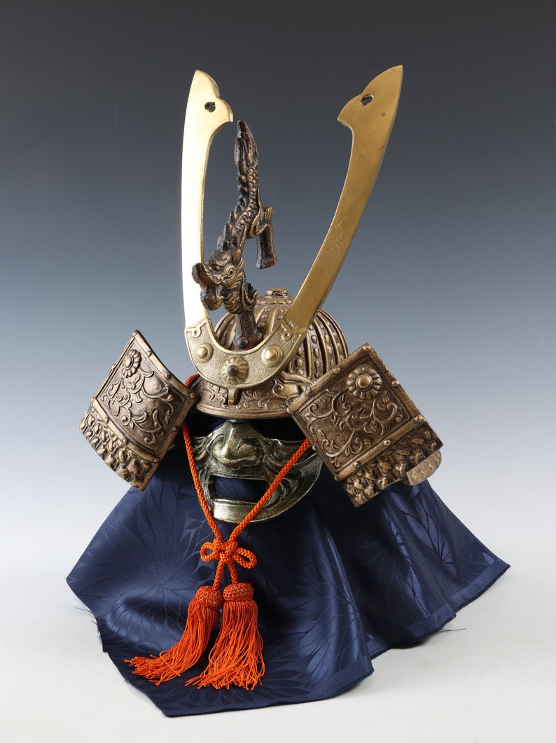 Old Vintage Japanese Samurai Helmet middle Size With a Mask - Etsy