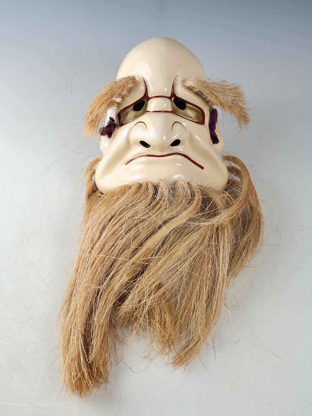 Old Vintage Wood Noh Kagura Mask Plaque -omoikane- Showa Product - Etsy