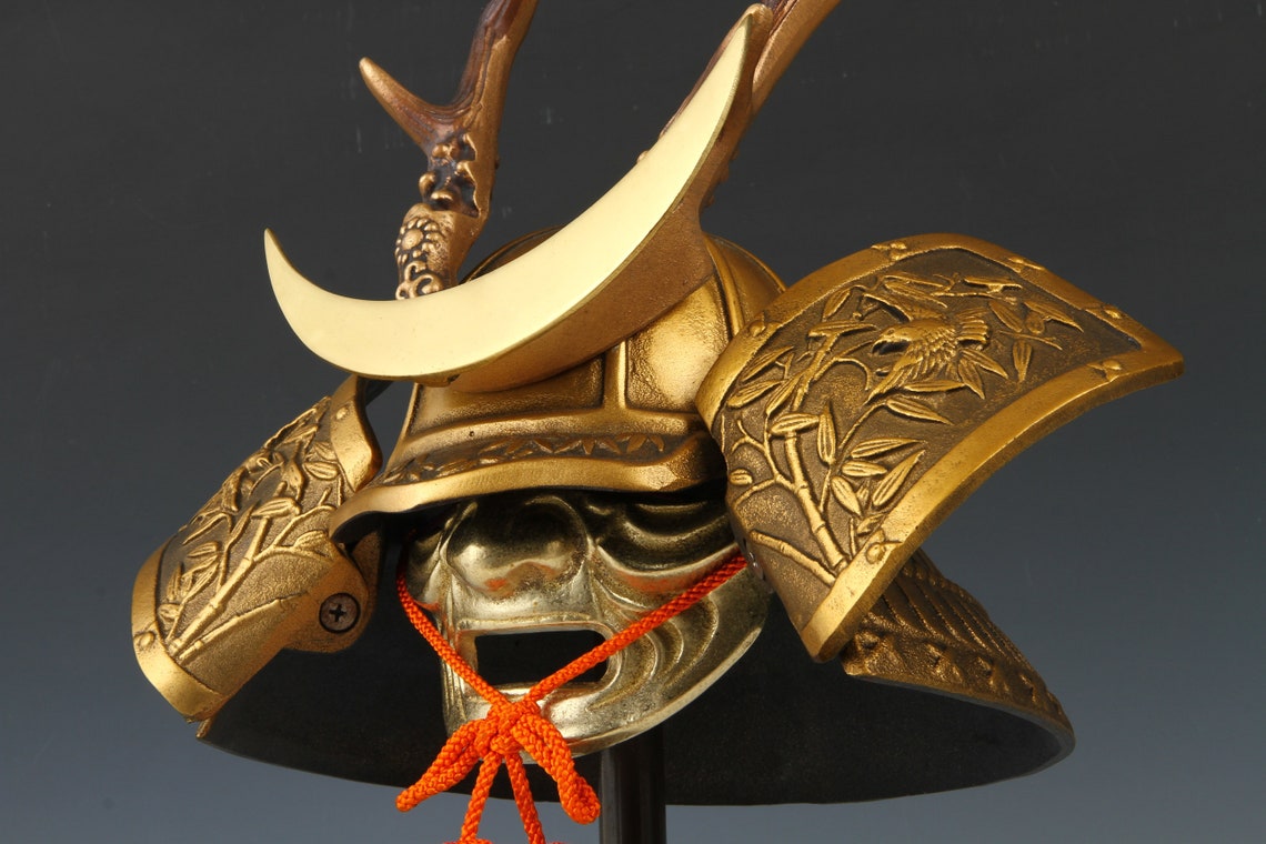 Japanese Samurai Helmet Middle Size shikanosuke Kabuto With a - Etsy
