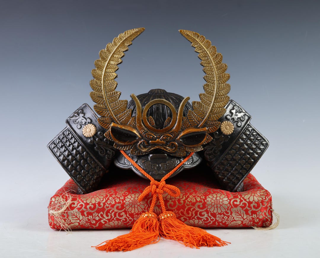 Japanese Old Vintage Samurai Helmet TOKUGAWA IEYASU Rare - Etsy