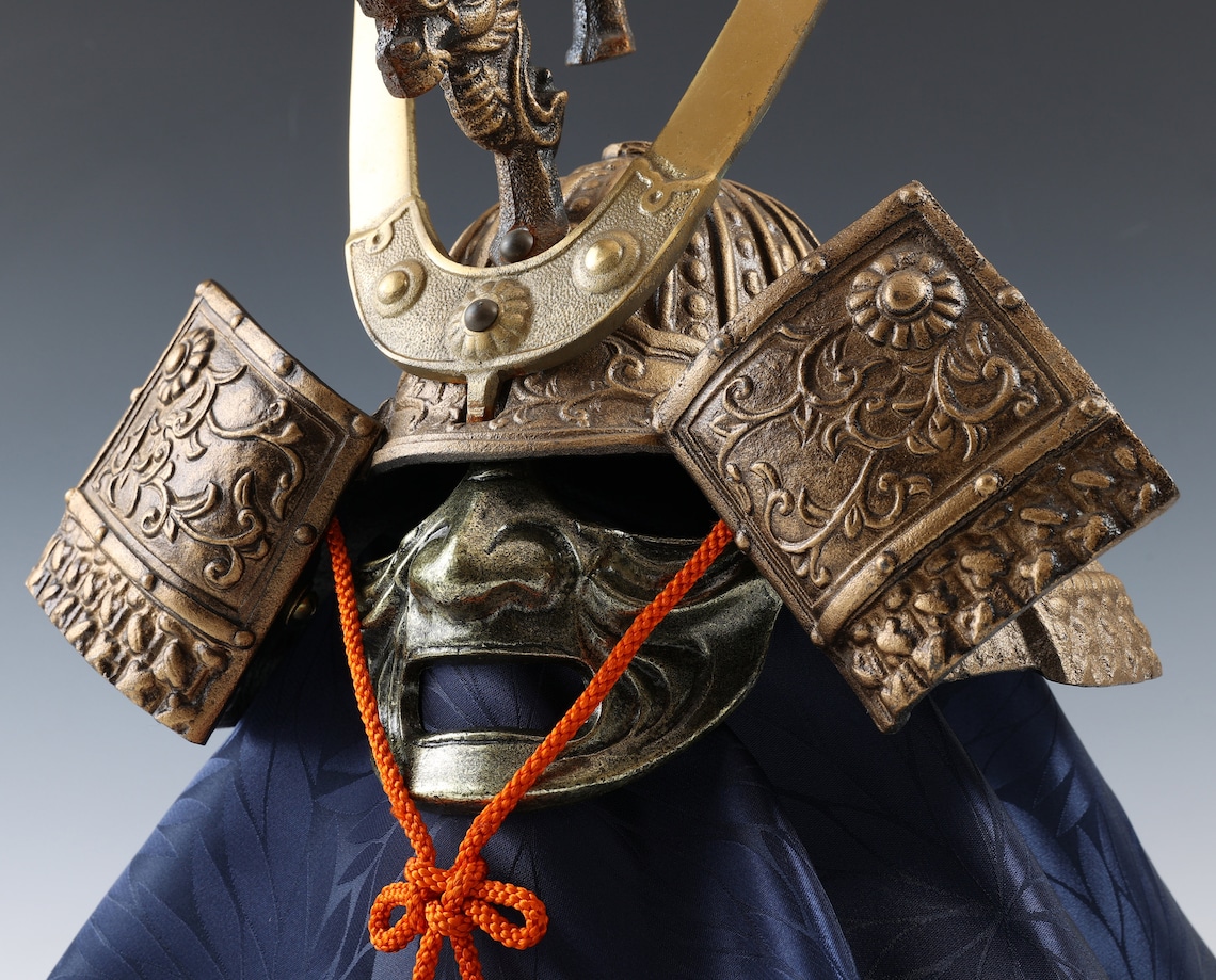 Old Vintage Japanese Samurai Helmet middle Size With a Mask - Etsy