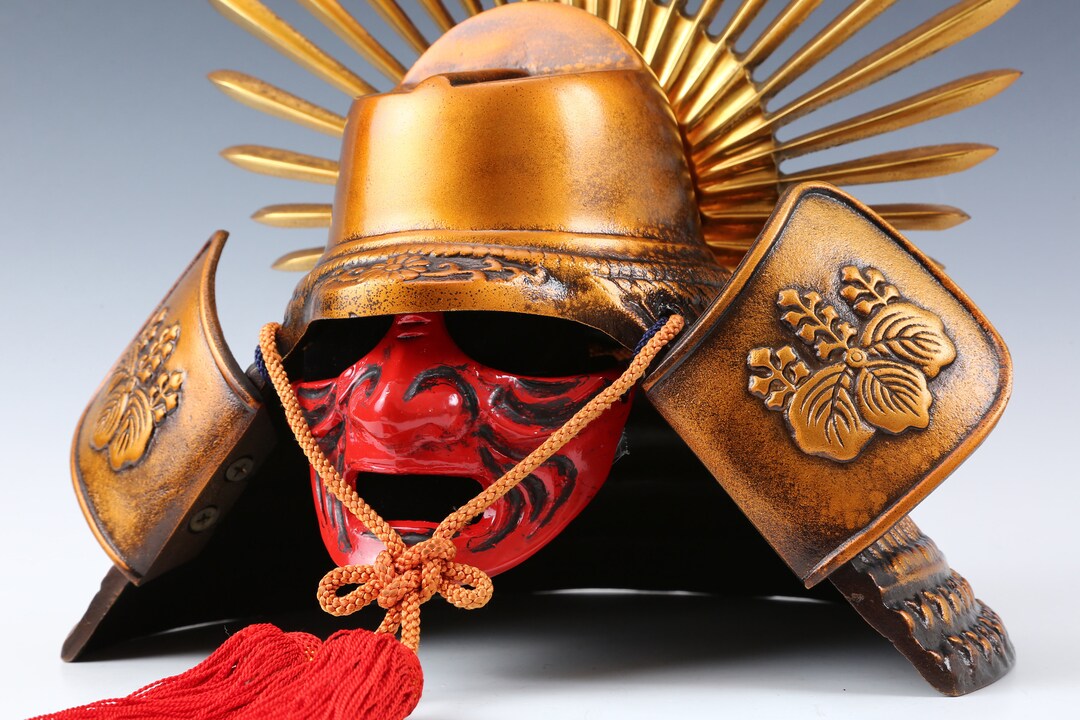 Japanese Massive Samurai Helmet hideyoshi's Kabuto With a Mask Rare ...
