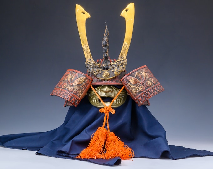 Japanese Stunning Samurai Red Helmet butterfly and Dragon - Etsy