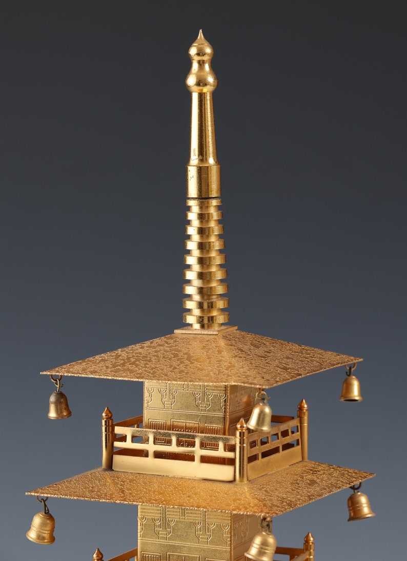 Vintage Brass Figure Five Storied Pagoda -horyuji Temple- Japan World ...