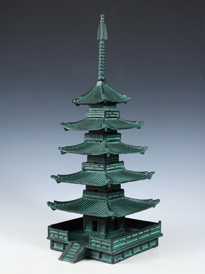 Japanese Old Vintage Massive Metal Figure Five Storied Pagoda 五重塔 ...