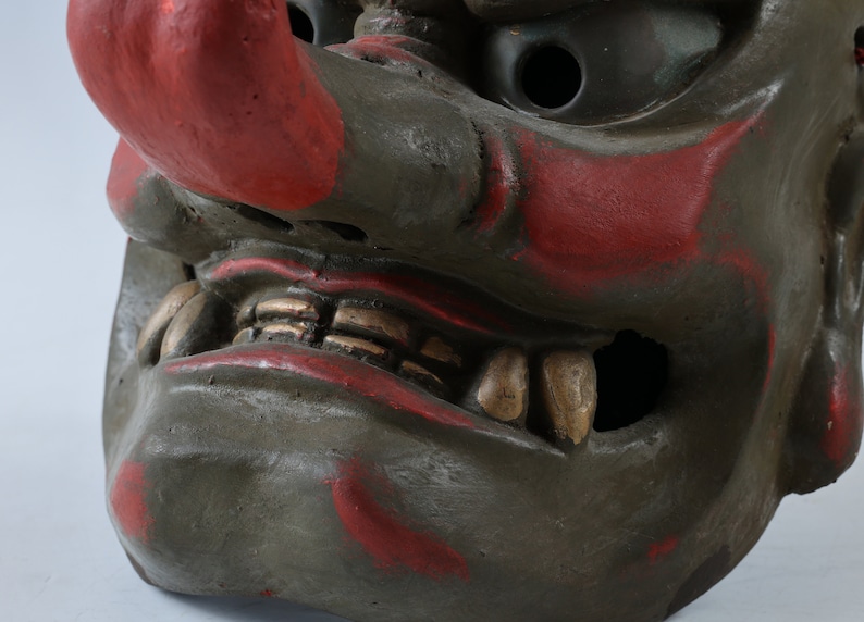 Old Vintage Japanese Paper Clay NOH MASK tengu Braggart Rare - Etsy