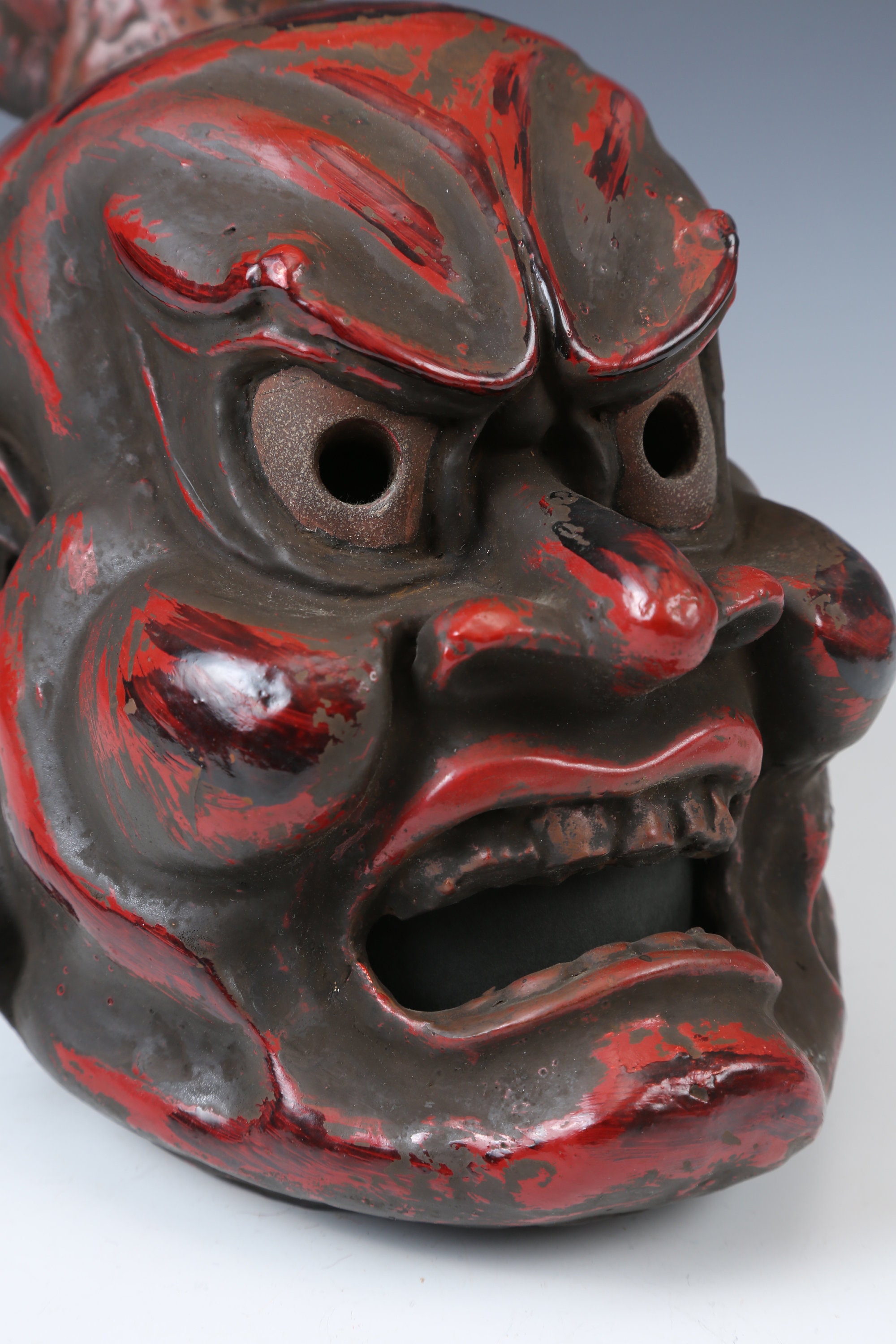 Old Vintage Japanese Paper Clay NOH MASK nio Guardians Rare - Etsy