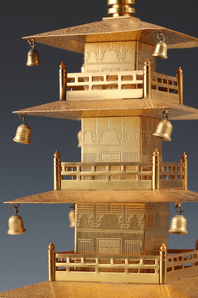 Vintage Brass Figure Five Storied Pagoda -horyuji Temple- Japan World ...