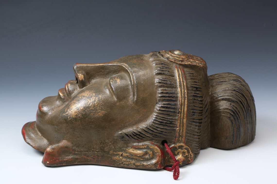 Old Vintage Large Size Paper Clay Buddhism Mask buddha Early - Etsy