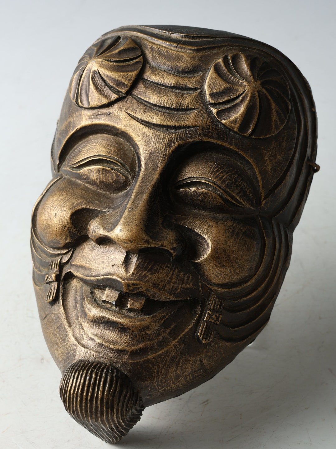 Beautiful Japanese Bronze NOH MASK -okina- 翁面 Wall Plaque - Etsy