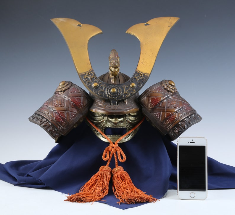 Samurai Helmet genji Tametomo Zuisho Kabuto With a Mask Rare - Etsy