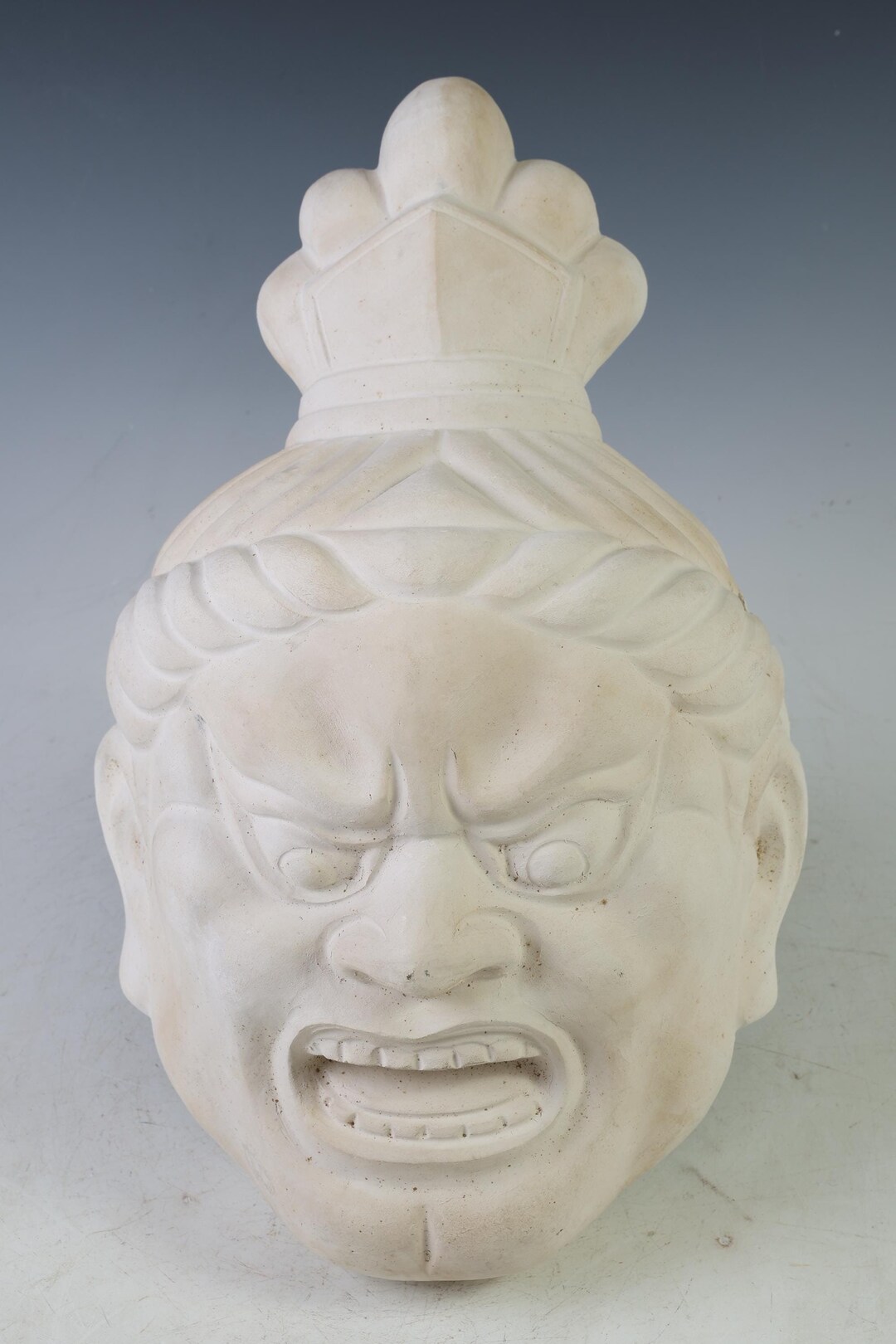 Vintage Japanese Paper Clay Buddhism Mask -nara World Heritage Nio ...