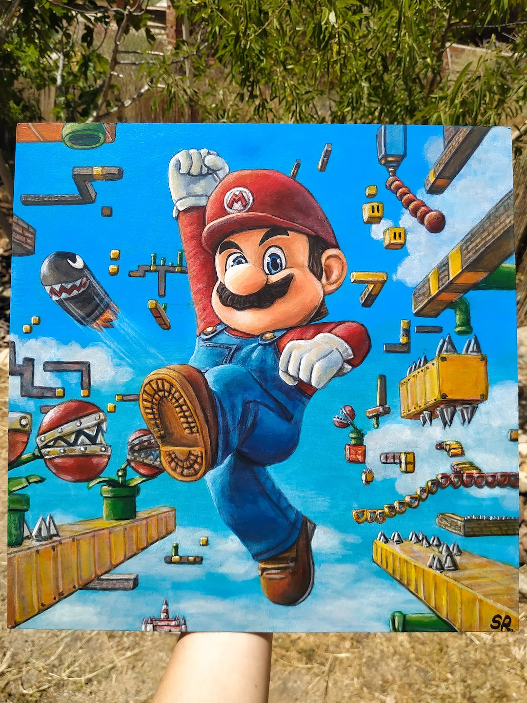 Original Mario Painting. - Etsy