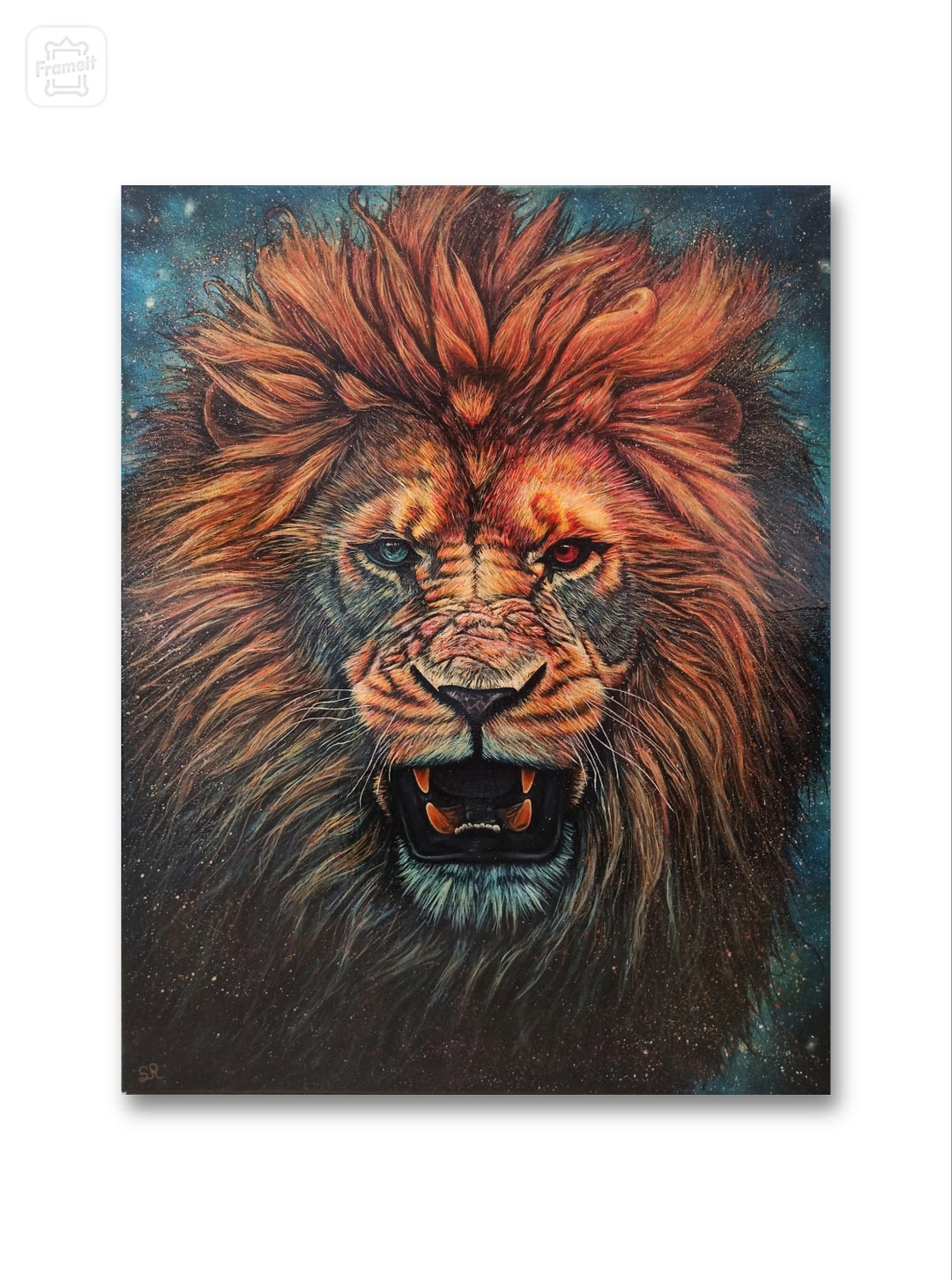 Original Lion Painting - Etsy