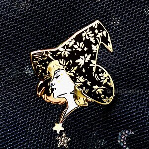 Little Halloween Witch Hard Enamel Pin - Etsy