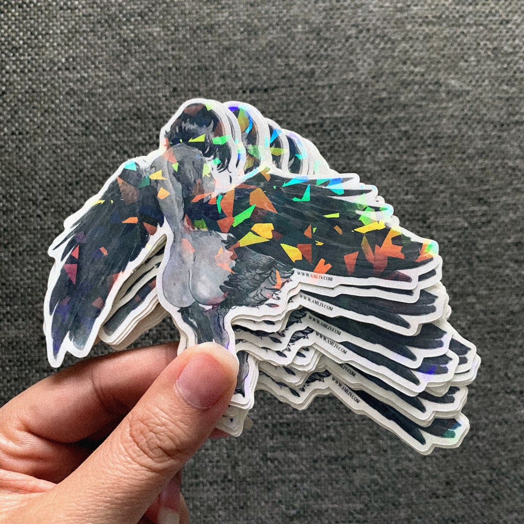 Harpy Cracked Ice and Holographic Waterproof Stickers - Etsy