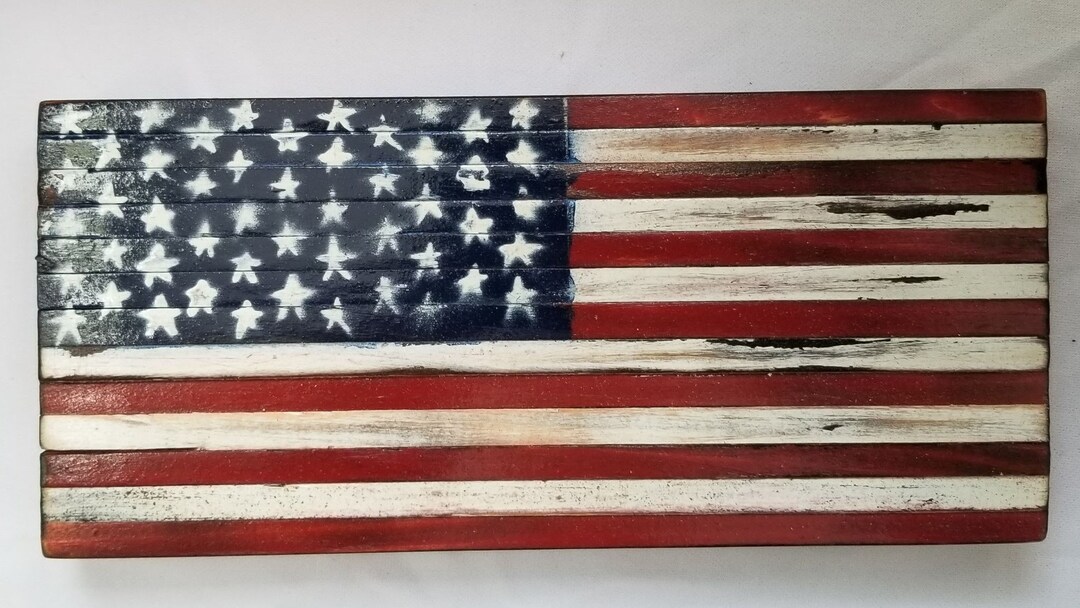 Handmade Wooden American Flag - Etsy
