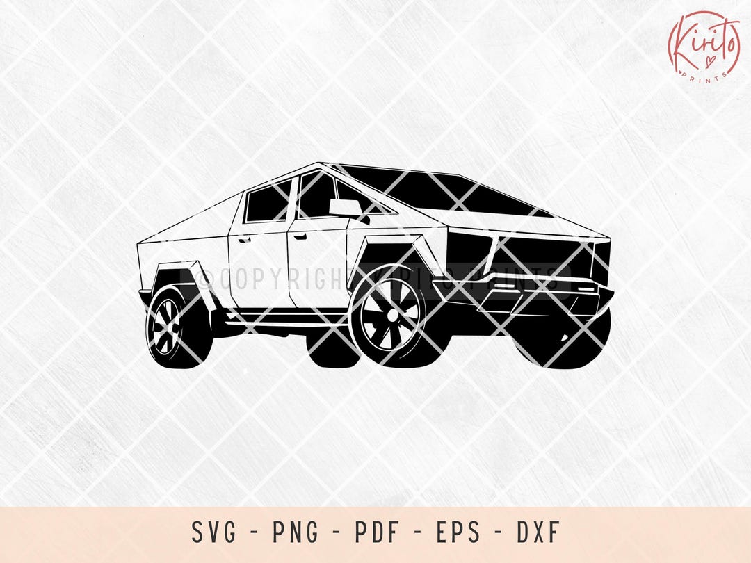 Cyber Truck, Cyber Truck Svg Decals, Cybertruck Png, Layered Svg, Png ...