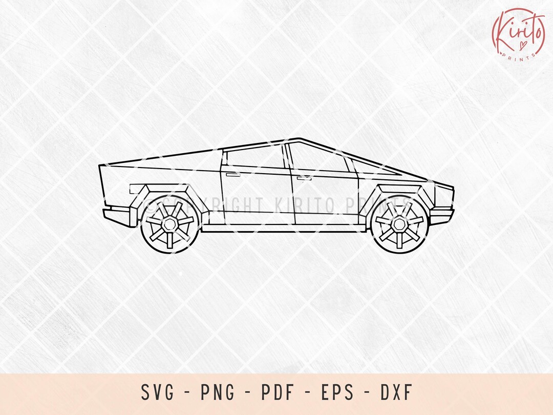 Cyber Truck, Cyber Truck Svg Decals, Cybertruck Png, Layered Svg, Png ...