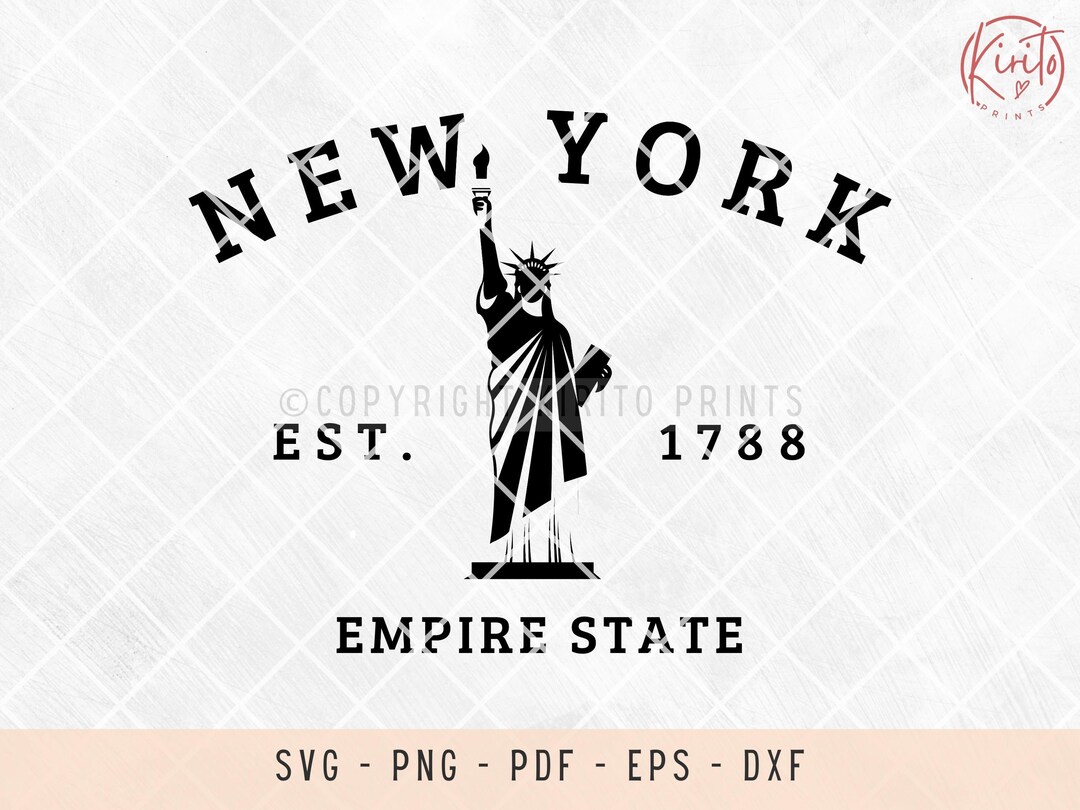 New York State Outline SVG: US State Digital Cut File - Etsy