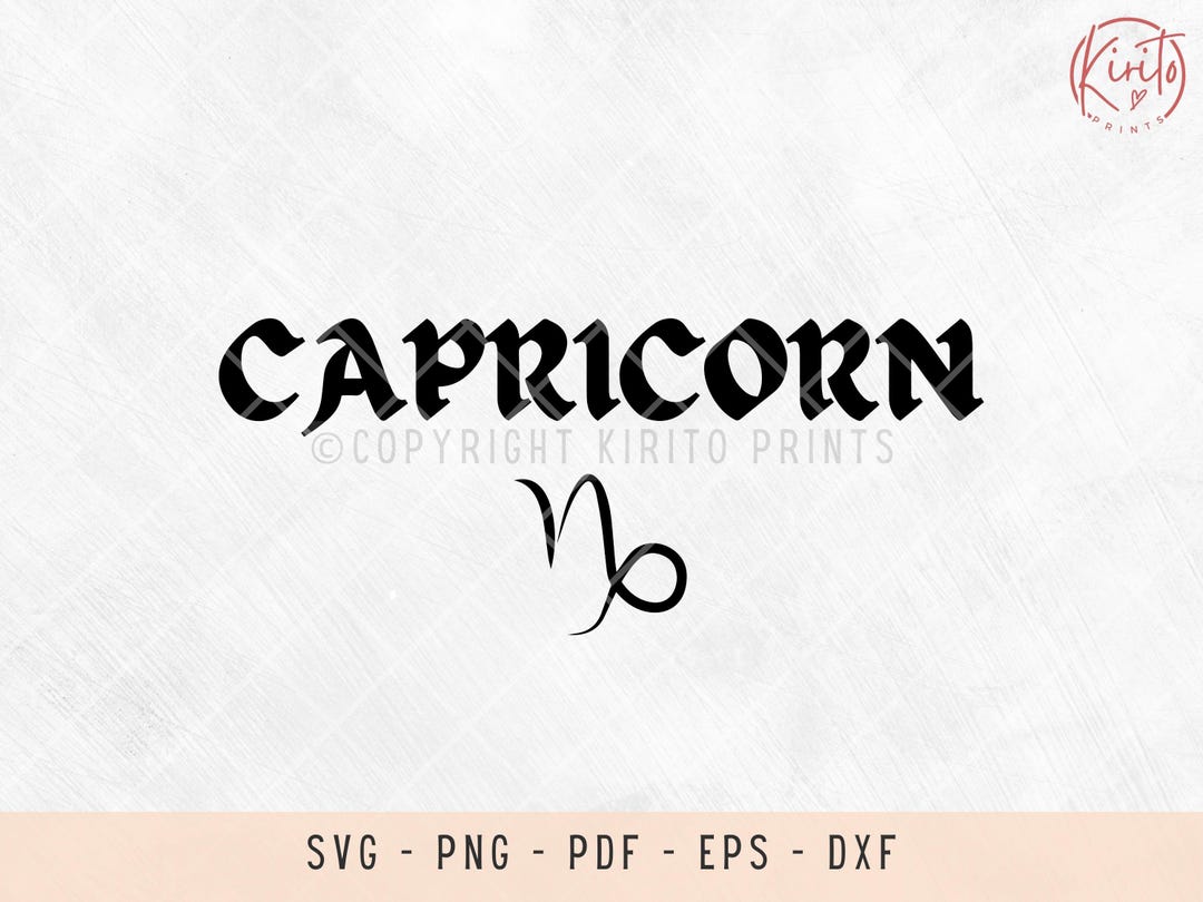 Capricorn Zodiac Sign SVG PNG: Laser Cut Files (digital Download) - Etsy