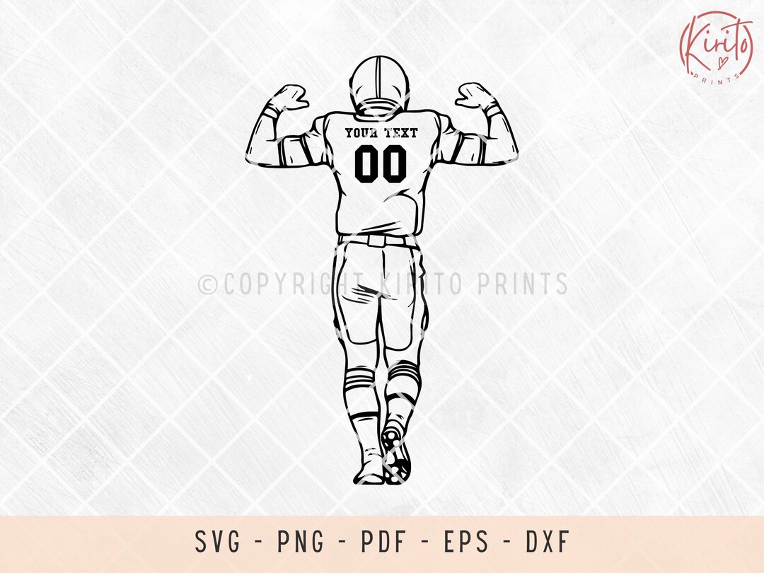 Custom Football Player SVG: Rugby Design Files (digital Download) - Etsy