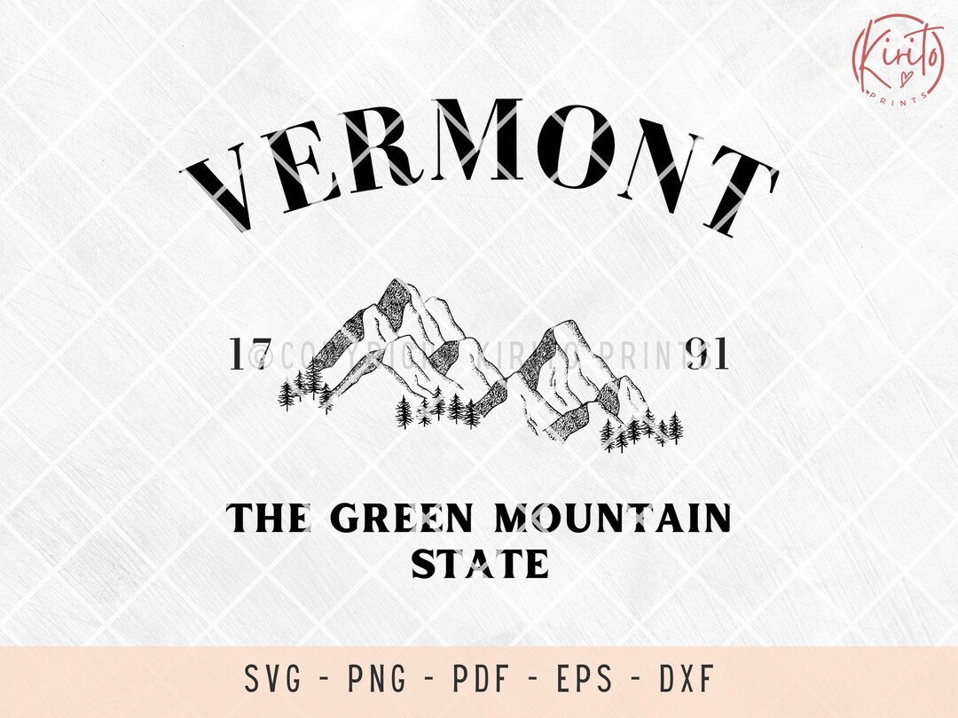 Vermont State Outline SVG: US State Laser Cut File (digital Download ...