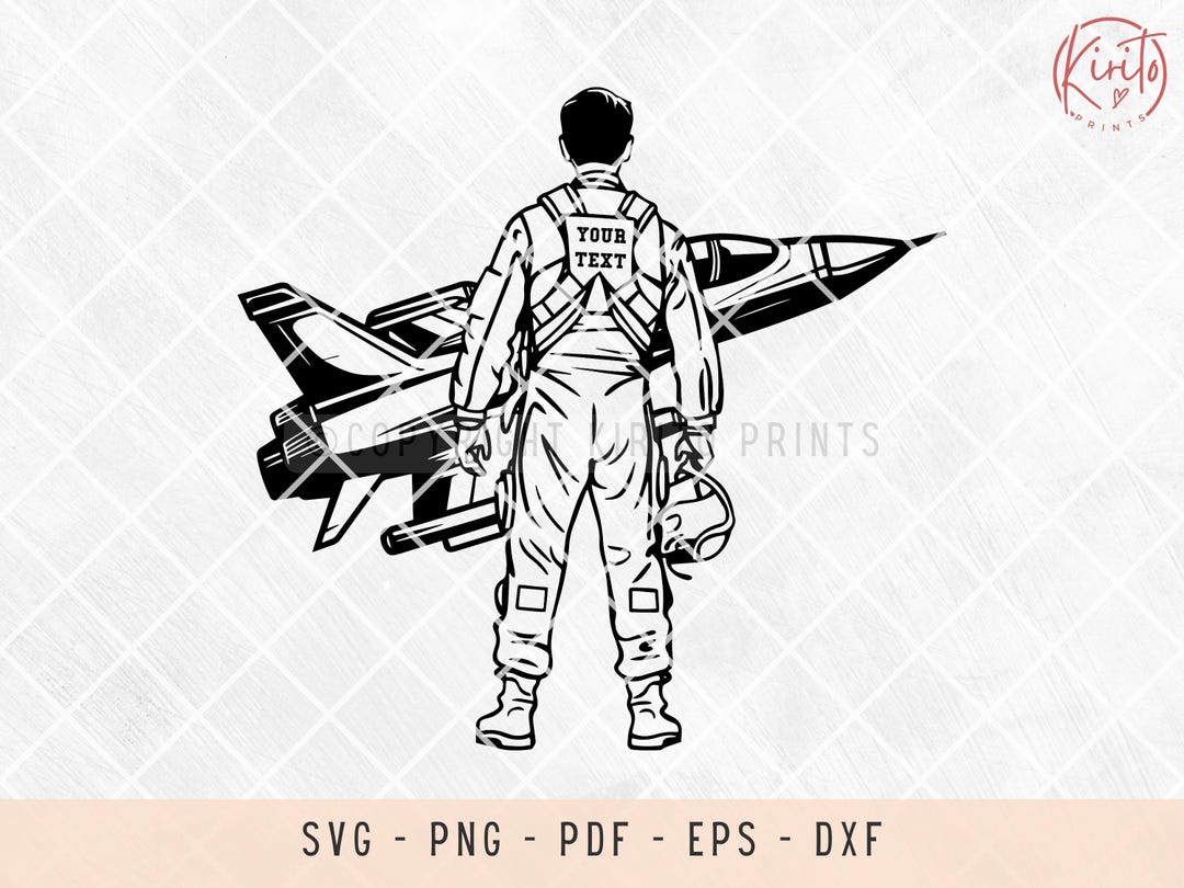 Personalized Fighter Jet Pilot SVG: Laser Cut Files, Shirt Designs ...