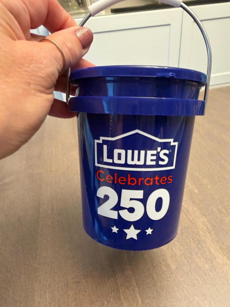 Personalized Mini Lowe's Bucket – 250th Celebration Drink Container (0. ...