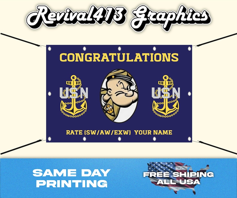 Personalized Navy Chief Banner Congratulations CPO Banner - Vinyl ...