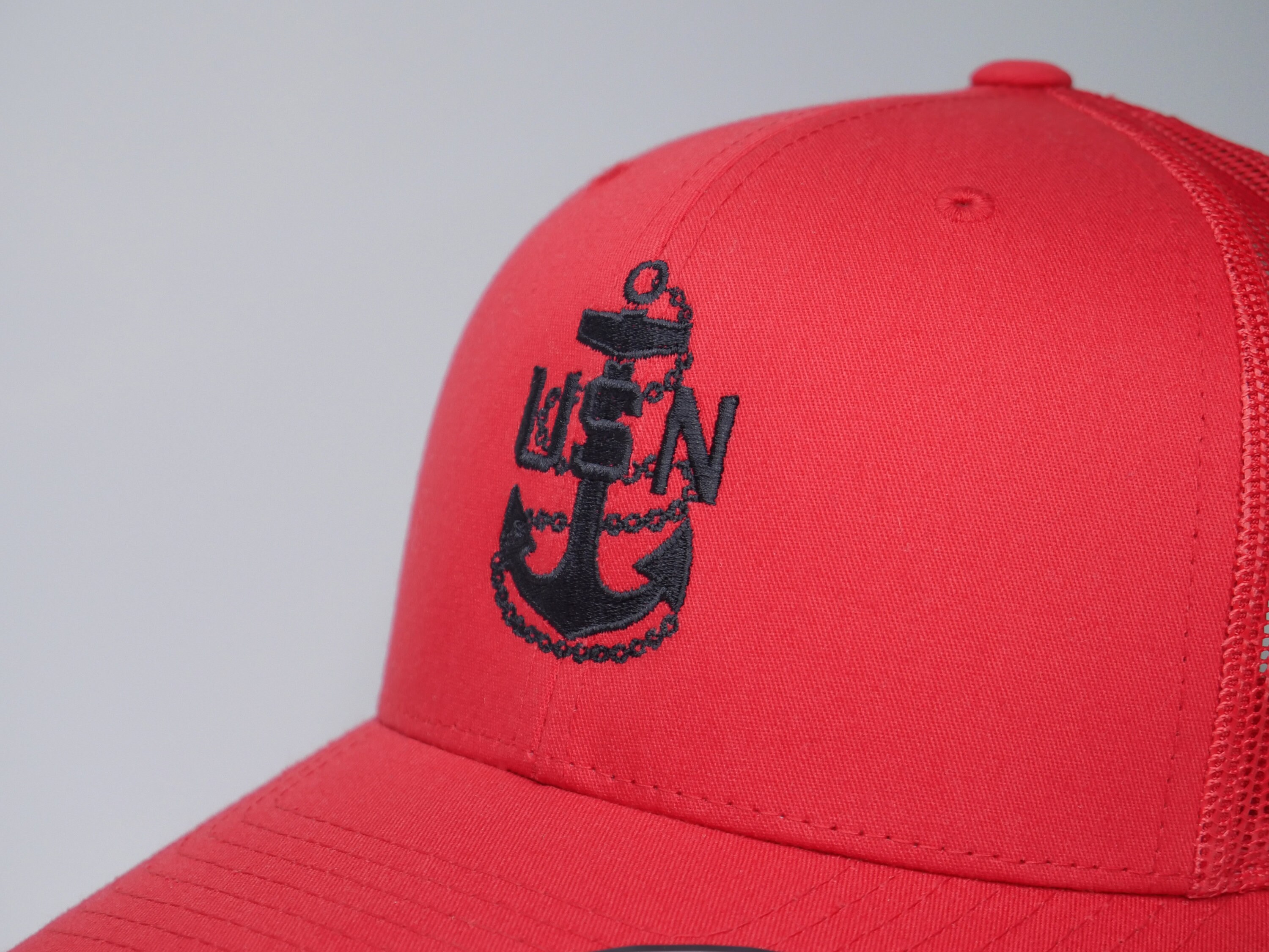 Navy Chief Ball Cap Red With Black Anchor - Etsy