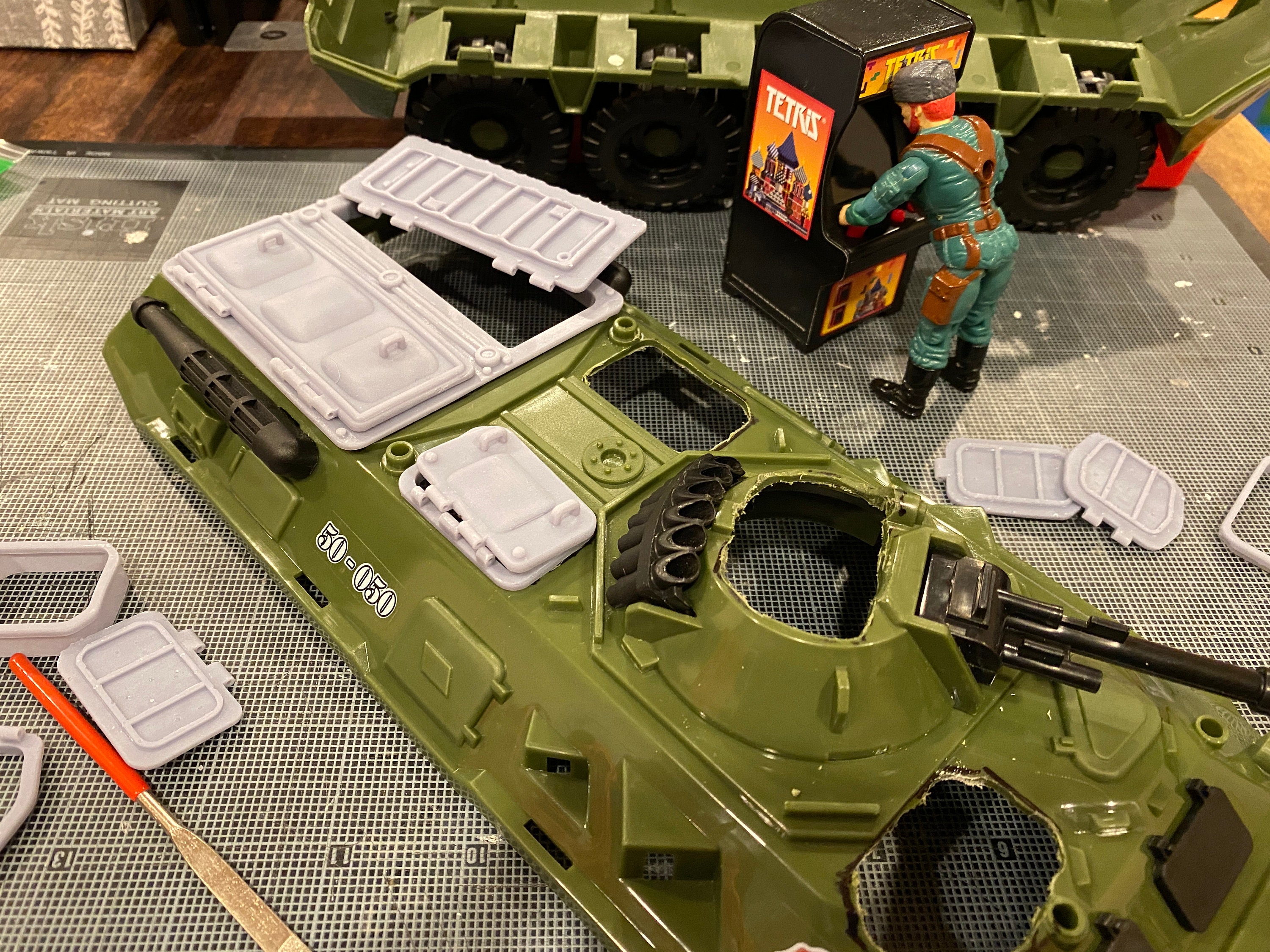 STL Digital Files of Hatches and Seats for Toy BTR-80 Soviet Tank ...