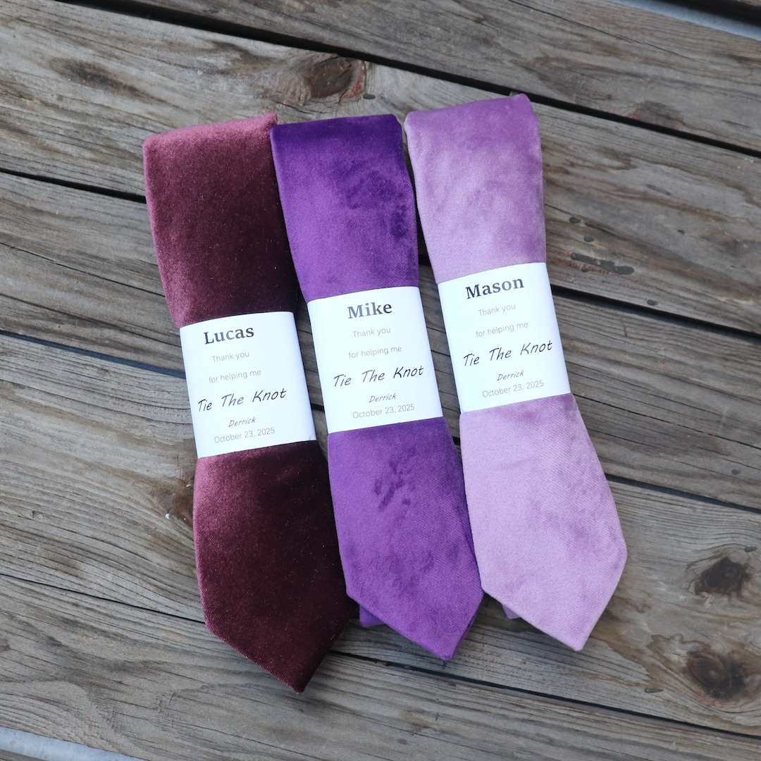 Handmade Velvet Men's Tie, Dark Orchid Wedding Groomsmen Tie - Etsy