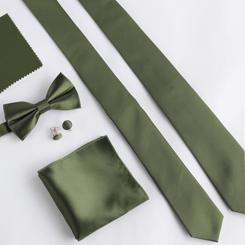 Vintage Olive Necktie - Etsy UK