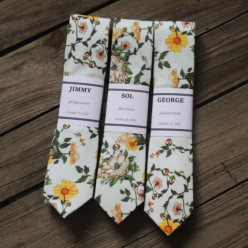 Emerald Floral Cotton Necktie, Skinny Tie, Groomsmen Wedding Tie - Etsy